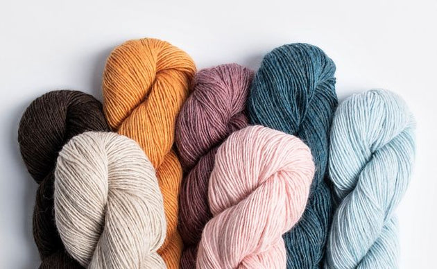 Kelso Wrap Knitting Kit | Blue Sky Fibers Woolstok Tweed (Aran)