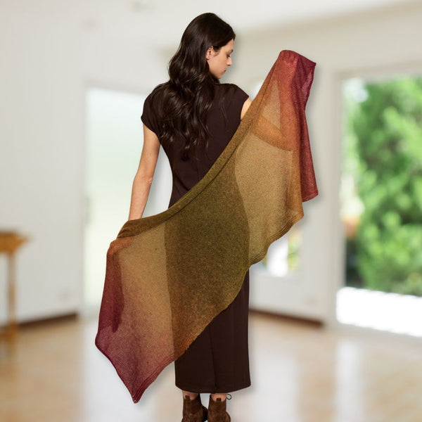 Poema Mohair Wrap Knitting Kit | Laines du Nord Gradient Shawl