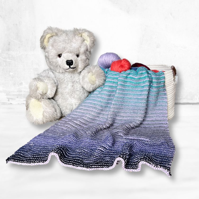 Knitting Kits for Babies | Sliding is Fun Blanket Kit