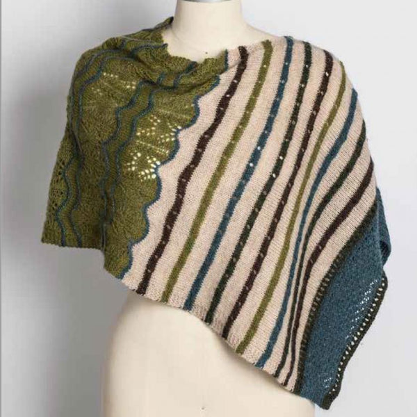 Poulsbo Wrap Knitting Kit | Blue Sky Fibers Woolstok Light