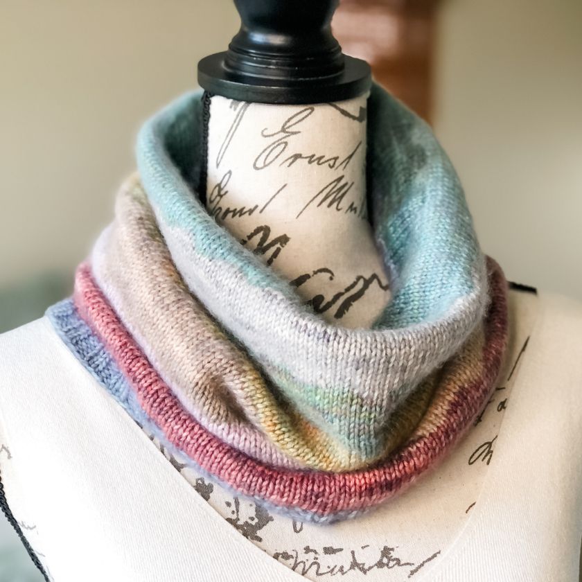 Wobble Cowl Knitting Kit | Mongolian Cashmere Scarf Project